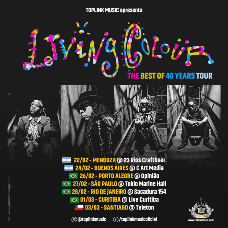 LIVING COLOUR retorna ao Brasil em 2026 com turnê de 40 anos - Roadie Crew